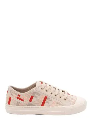 FENDI Fendi Domino Canvas Lace-Up Sneakers