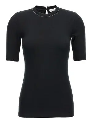 BRUNELLO CUCINELLI BRUNELLO CUCINELLI Monile Ribbed T-Shirt