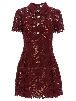 SELF-PORTRAIT Lace Mini Dress - Multicolor