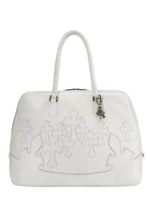 CHROME HEARTS Chrome Hearts Cemetery Cross Leather Bowling Bag
