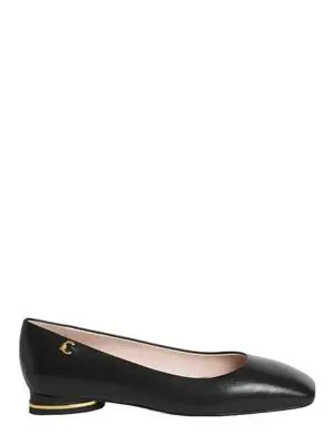 COCCINELLE Logo Plaque Flat - Black