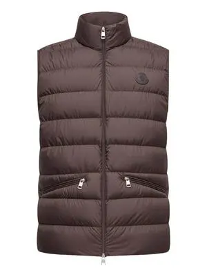 Moncler Quilted Zipped Gilet - Brown