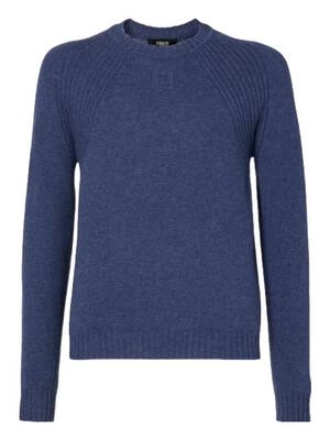 Fendi Ff Cashmere Jumper - Blue