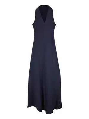PETER COHEN V-neck Sleeveless Maxi Dress - Blue