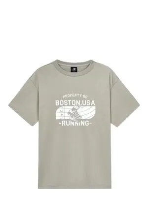NEW BALANCE Boston Graphic Tee Asia Sizing 'grey White - Grey/white