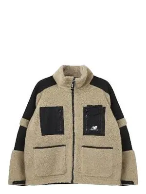 NEW BALANCE Colorblock Fleece Jacket - Khaki