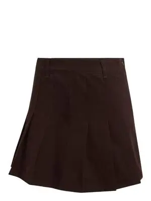 Adidas Twill Pleated Skirt - Aurora Coffee