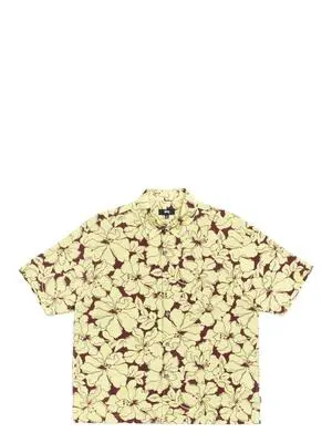 StÜssy Floral Hawaiian Shirt - Lime