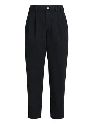 Brunello Cucinelli Garment-dyed Double Pleat Cotton Trousers - Multicolor