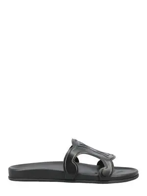 Celine Triomphe Leather Slides - Multicolor