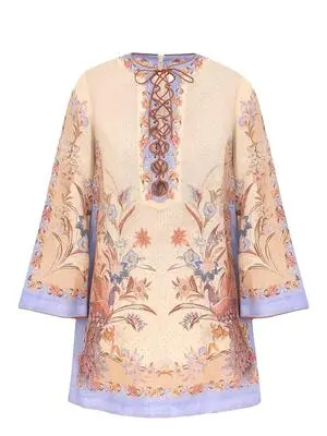 Zimmermann ZIMMERMANN Indra Linen Mini Dress Multicolor