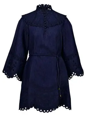 Zimmermann Mahon Denim Mini Dress - Multicolor