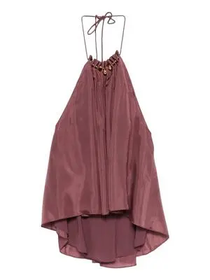 Zimmermann Aster Silk Halter Neck Top - Multicolor