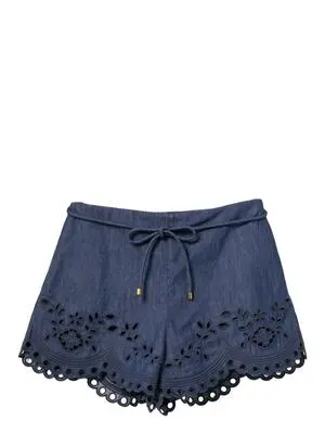Zimmermann ZIMMERMANN Mahon Denim Shorts Multicolor