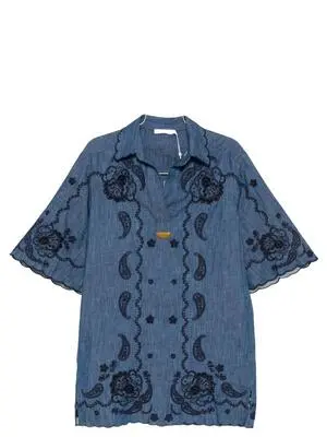 Zimmermann Aster Denim Mini Dress - Multicolor