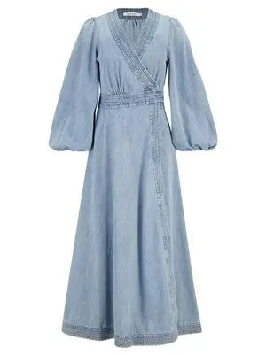 Zimmermann Indra Denim Midi Dress - Multicolor