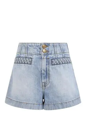 Zimmermann Indra Denim Shorts - Multicolor