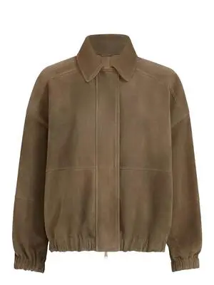 Brunello Cucinelli BRUNELLO CUCINELLI Paneled Leather Jacket Multicolor