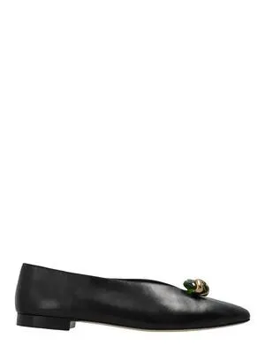 JIMMY CHOO Jimmy Choo Margot Embellished Pointed Toe Ballet Flats Multicolor