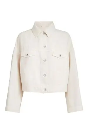 BRUNELLO CUCINELLI BRUNELLO CUCINELLI Linen And Cotton Blend Jacket With Monili Detail