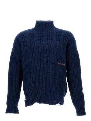 Marni Long-sleeved Jumper With High Neck - Multicolor