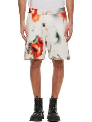 Alexander McQueen Printed Cotton Shorts - Multicolor