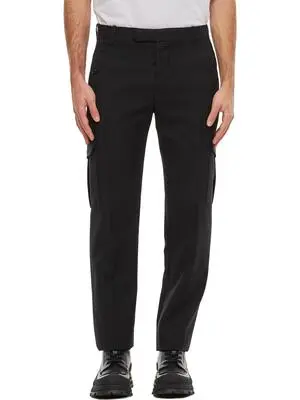 Alexander McQueen Wool Gabardine Cargo Trousers - Multicolor