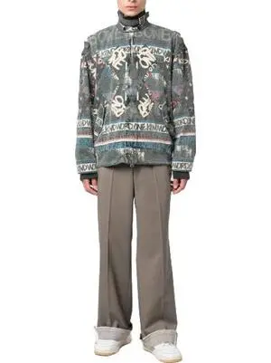Sacai X Eric Haze Graphic Denim Blouson Jacket - Multicolor