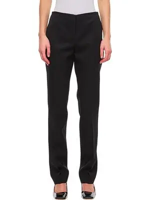 Attico Wool Gabardine Straight Pants - Multicolor