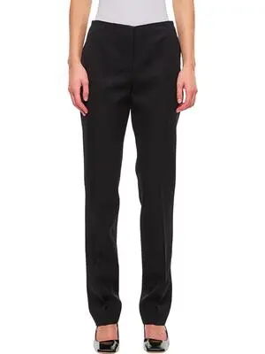 Attico Wool Gabardine Straight Pants - Multicolor