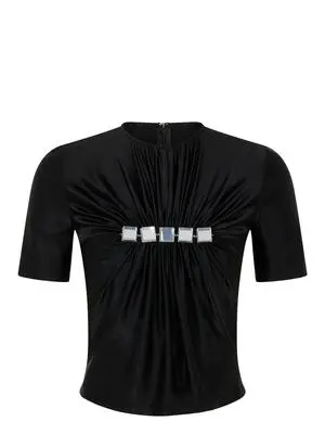 Rabanne Draped Blouse With Silver Detail - Multicolor