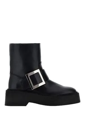 ROGER VIVIER Buckled Platform Boots - Multicolor