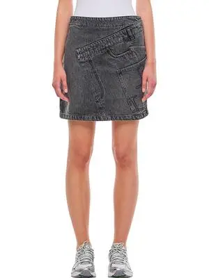 JW Anderson Twisted Denim Skirt - Multicolor