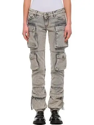 Attico Essie Denim Cargo Pants - Multicolor