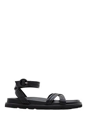 GIANVITO ROSSI Nappa Leather Braided Strap Sandals - Multicolor
