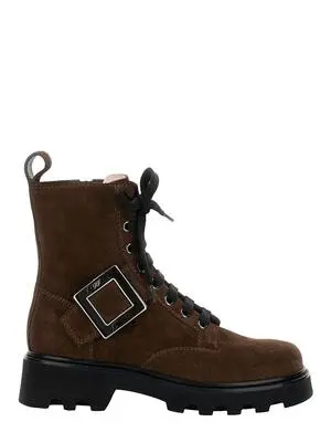 ROGER VIVIER Lace-up Buckled Boots - Multicolor