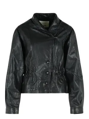 Isabel Marant Étoile Tressy Leather Jacket - Black