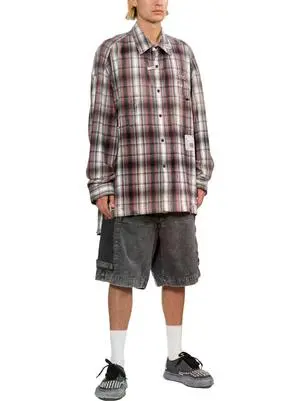 Mihara Yasuhiro Plaid Embroidered Shirt - White