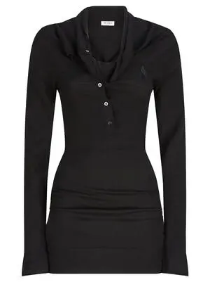 Attico Mini Dress With Logo Detail - Multicolor