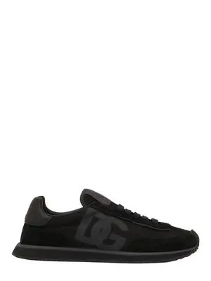 Dolce & Gabbana Dolce & Gabbana Suede And Mesh DG Cushion Sneakers Black
