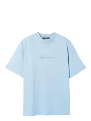 Jacquemus Le T-shirt Pigmento In Cotton - Blue