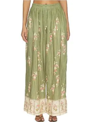 Agua Bendita Wide Leg Floral Print Trousers - Multicolor