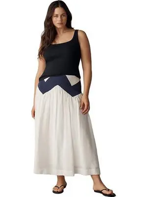 MAEVE Maeve Geometric Midi Skirt