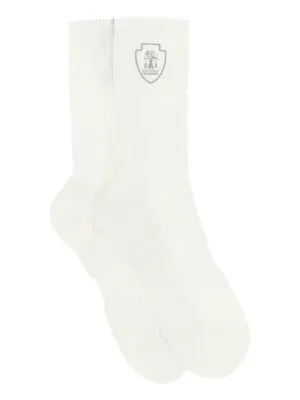 Brunello Cucinelli Tennis' Logo Tights - White