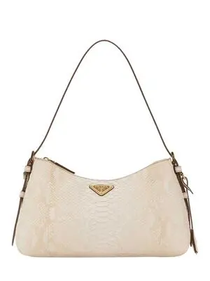 Prada PRADA Python Shoulder Bag Cream