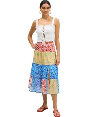 ALLISON NEW YORK Chase Midi Skirt - Natural