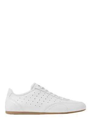 JIMMY CHOO Sunny Leather Low Top Trainers - V White/gum
