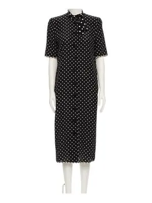 VALENTINO Valentino Short Sleeve Polka Dot Dress