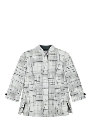 Emporio Armani Irregular Check Jacquard Shirt - Grey