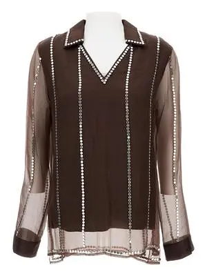 WALES BONNER Organza Shirt With Metal Stud Details - Multicolor